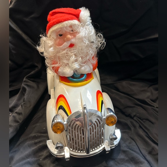Holiday | Vintage Woolworth Musical Santa Car Young Loy Toy Blinking ...
